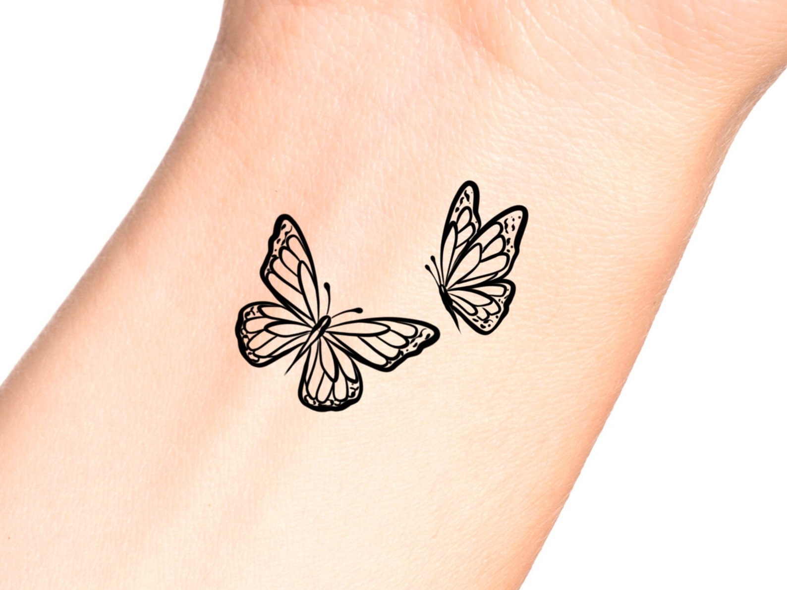 Cute Butterfly Tattoo Wrist Tattoo - Etsy