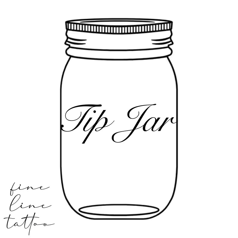 Virtual Tip Jar - Fine Line Tattoo - Etsy