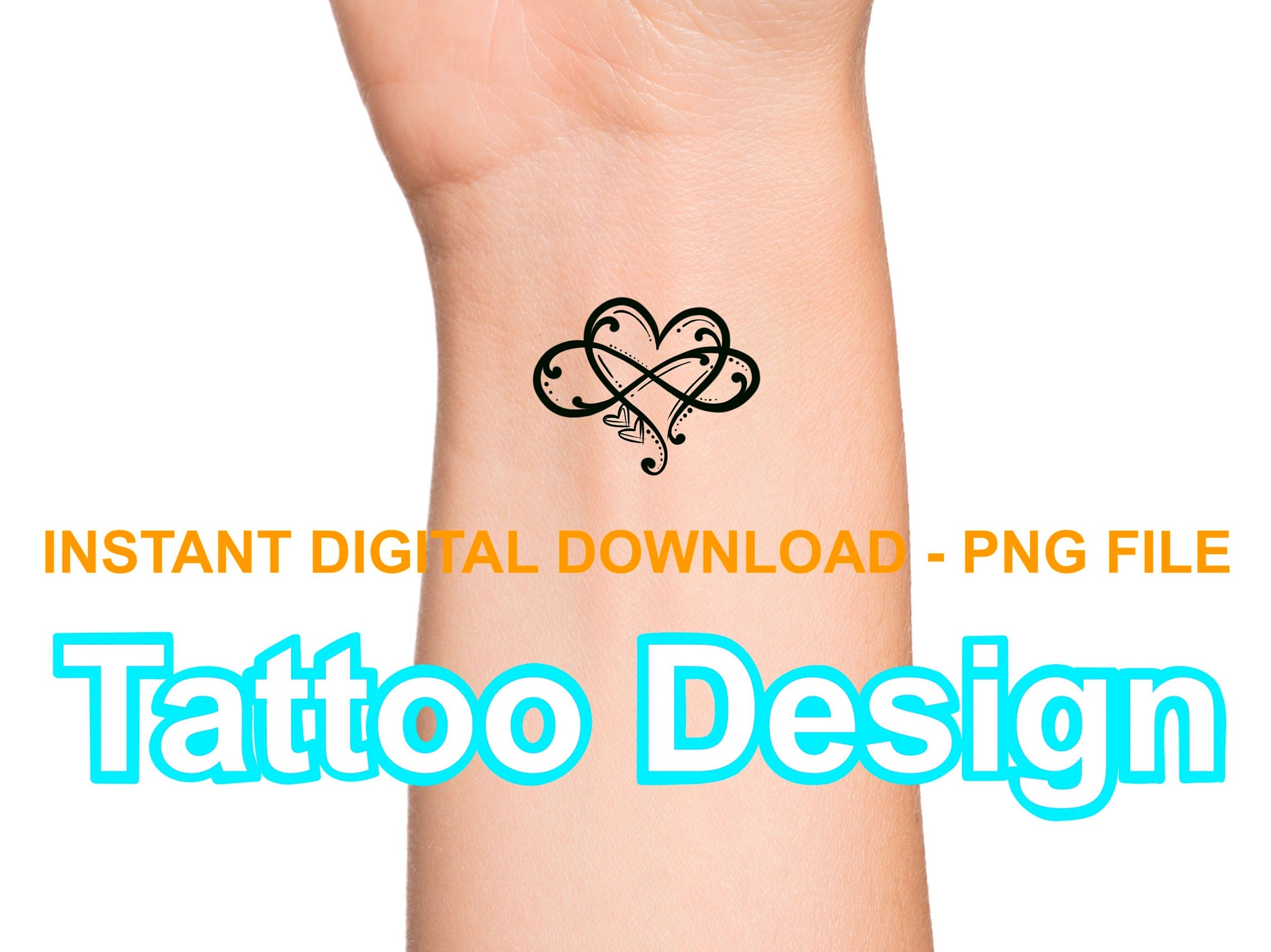 Infinity Heart Tattoo Design