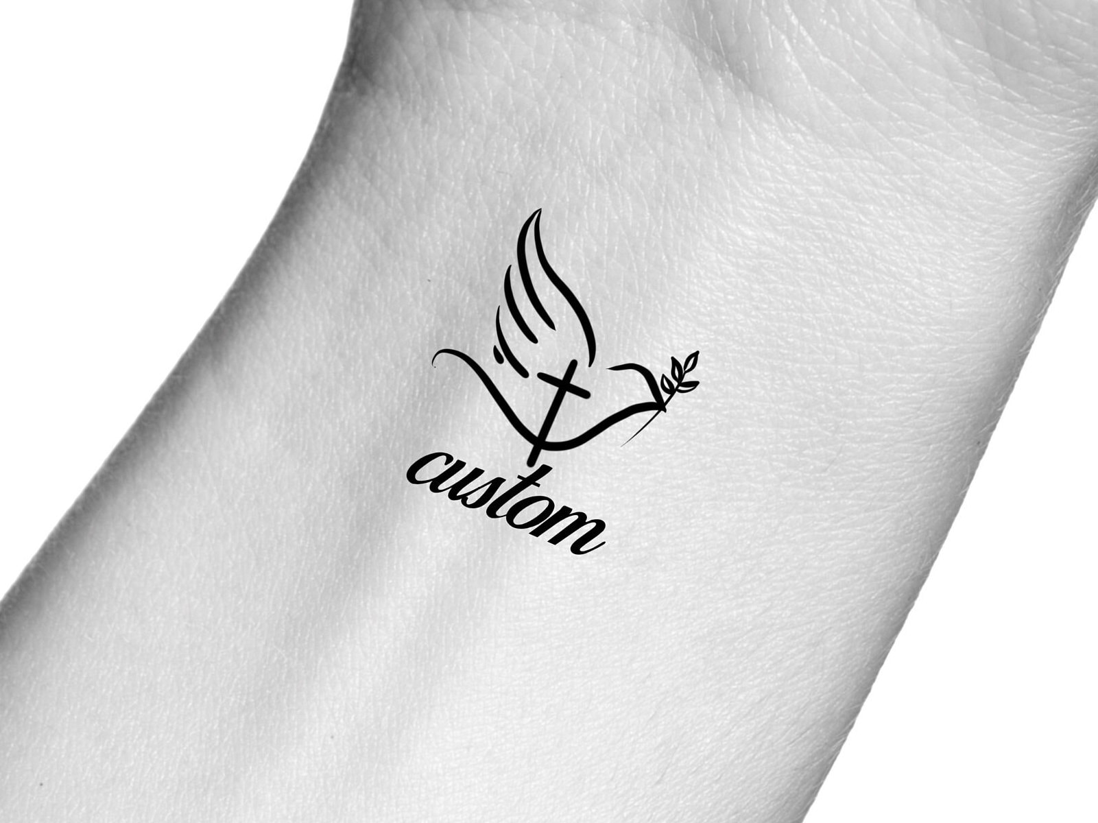 White Ink Tattoos Holy Spirit