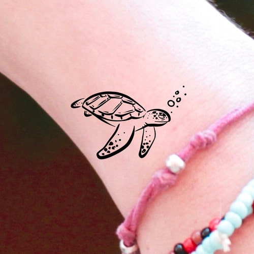 Turtle Temporary Tattoo / Animal Tattoo - Etsy Australia