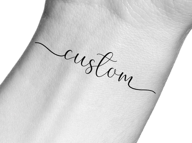 Custom Word Handwriting Temporary Tattoo / Custom Name Tattoo - Etsy