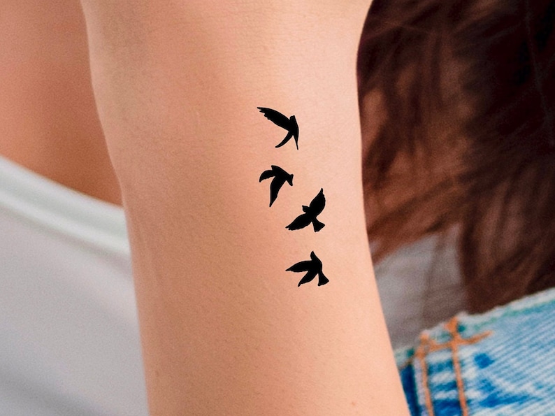 4 Little Birds Temporary Tattoo - Etsy
