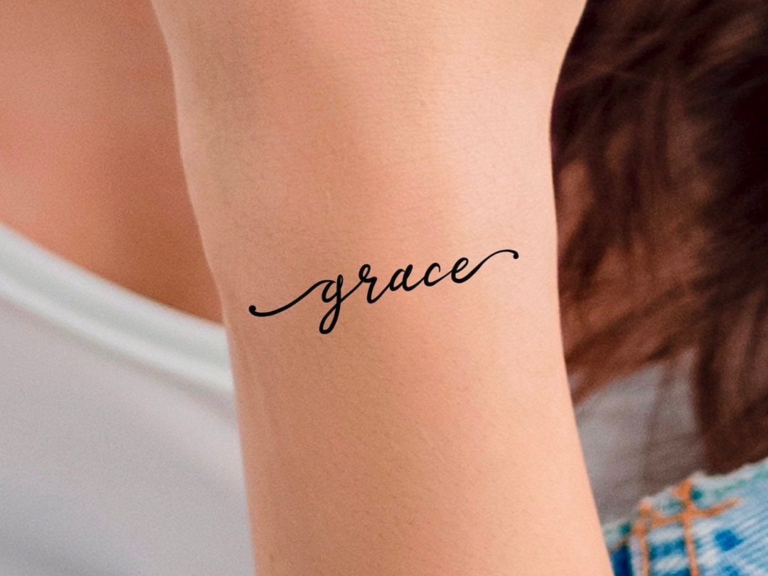 Grace Temporary Tattoo - Etsy