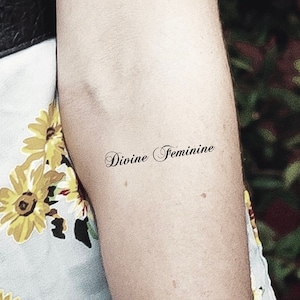 Divine Feminine Temporary Tattoo - Etsy
