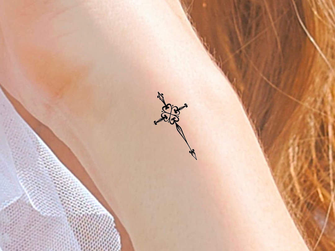Small Cross Temporary Tattoo / Religious Tattoo - Etsy