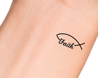 Fish Faith Tattoos Christian Tattoo Stock Illustrations – 5,615