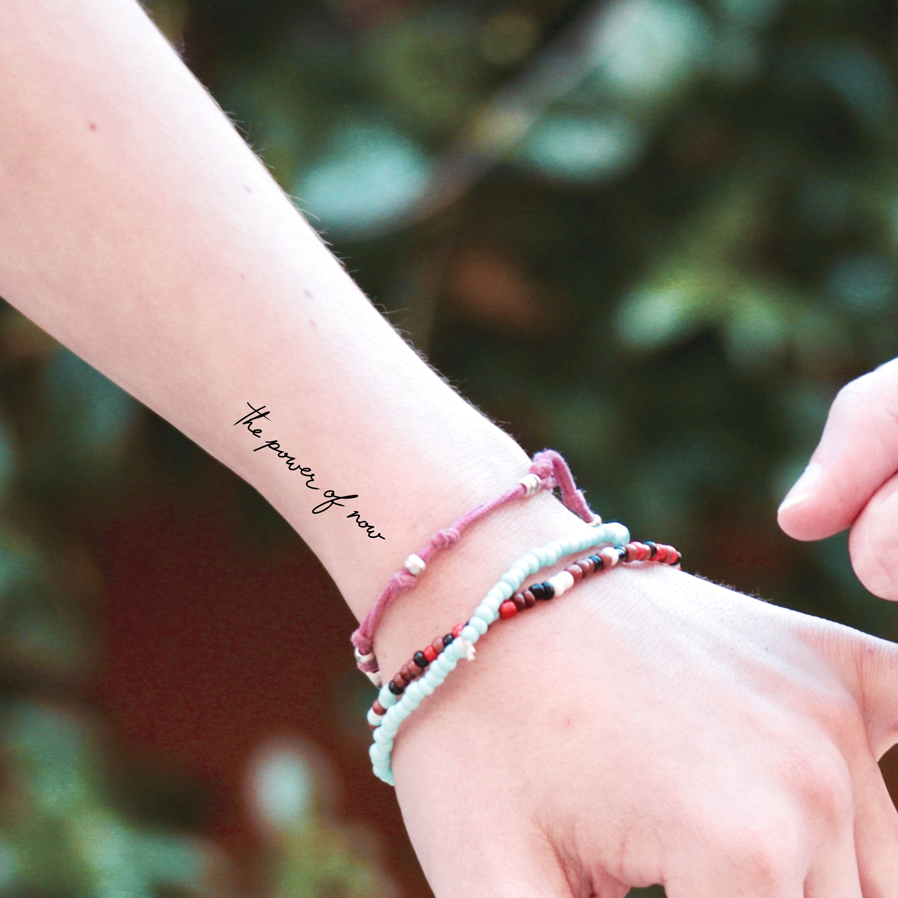 The Power of Now Temporary Tattoo - Quote Temporary Tattoo - Etsy
