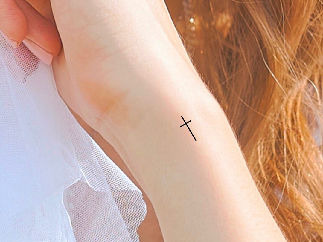 Cute Cross Temporary Tattoo / Religious Tattoo - Etsy