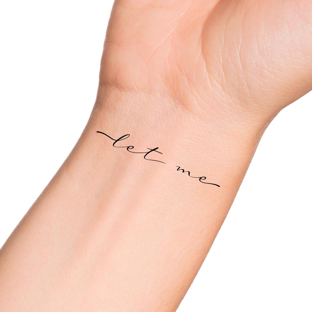 Let Me Handwriting Temporary Tattoo - Etsy