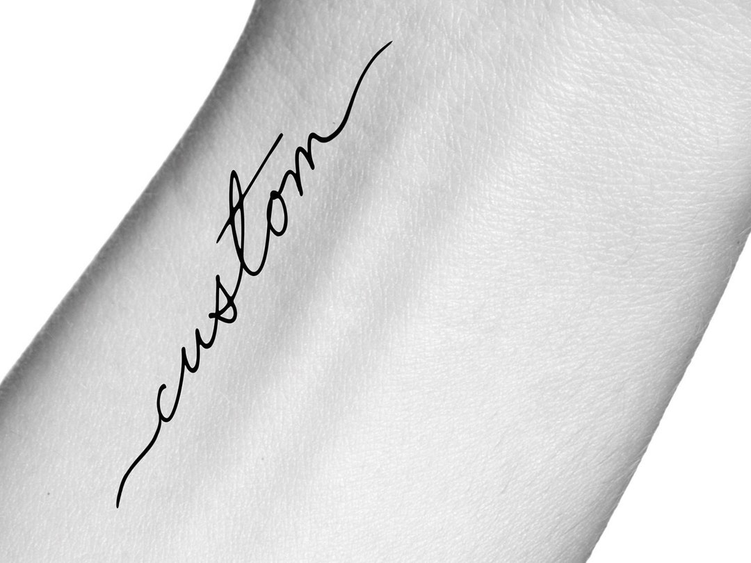 Custom Name Temporary Tattoo / Custom Words Tattoo - Etsy