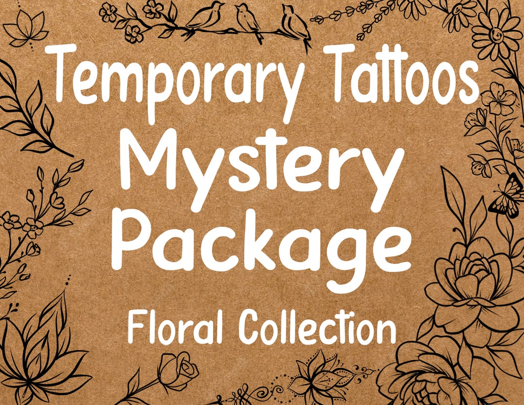 Temporary Tattoos Mystery Package Floral Collection Flower Tattoos - Etsy