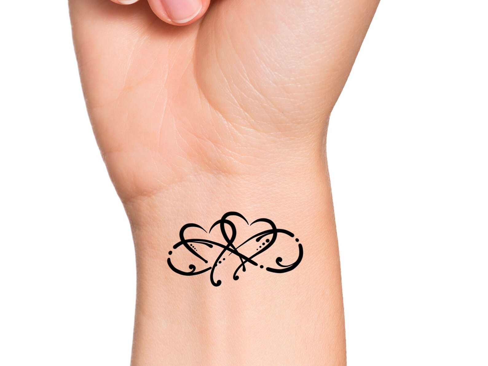 Infinity Hearts Temporary Tattoo - Etsy