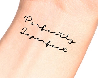 Perfectly Imperfect Temporary Tattoo - Etsy