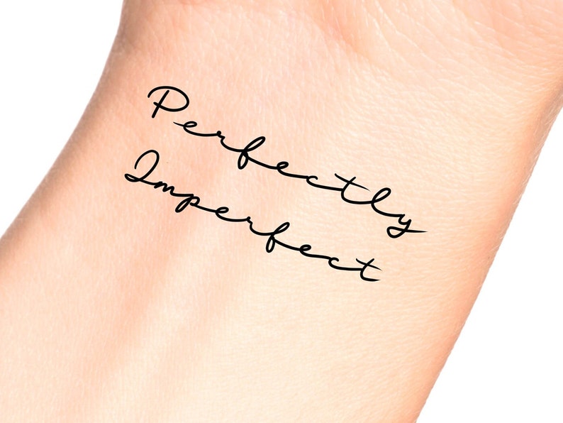 Perfectly Imperfect Temporary Tattoo - Etsy
