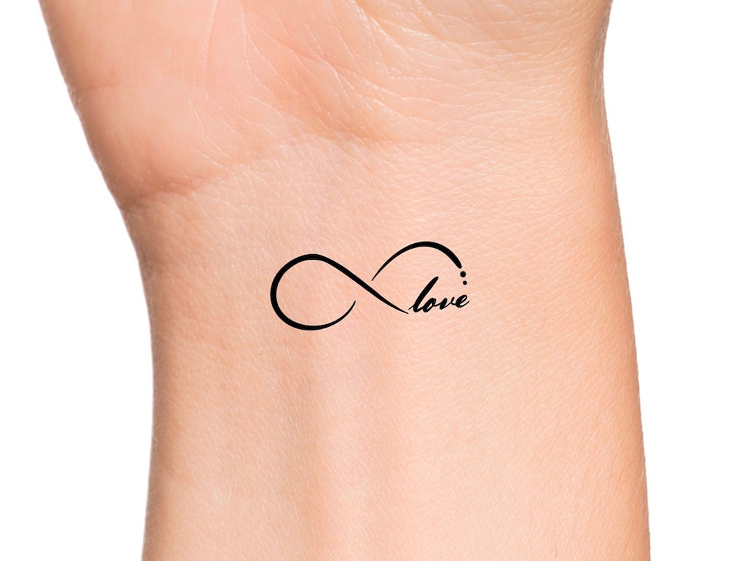 Love Infinity Temporary Tattoo - Etsy