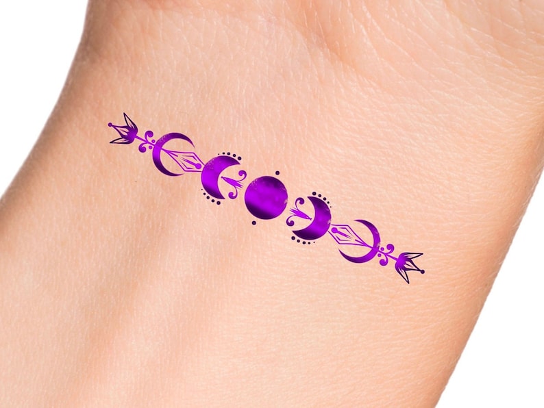 Moon Phases Temporary Tattoo - Etsy