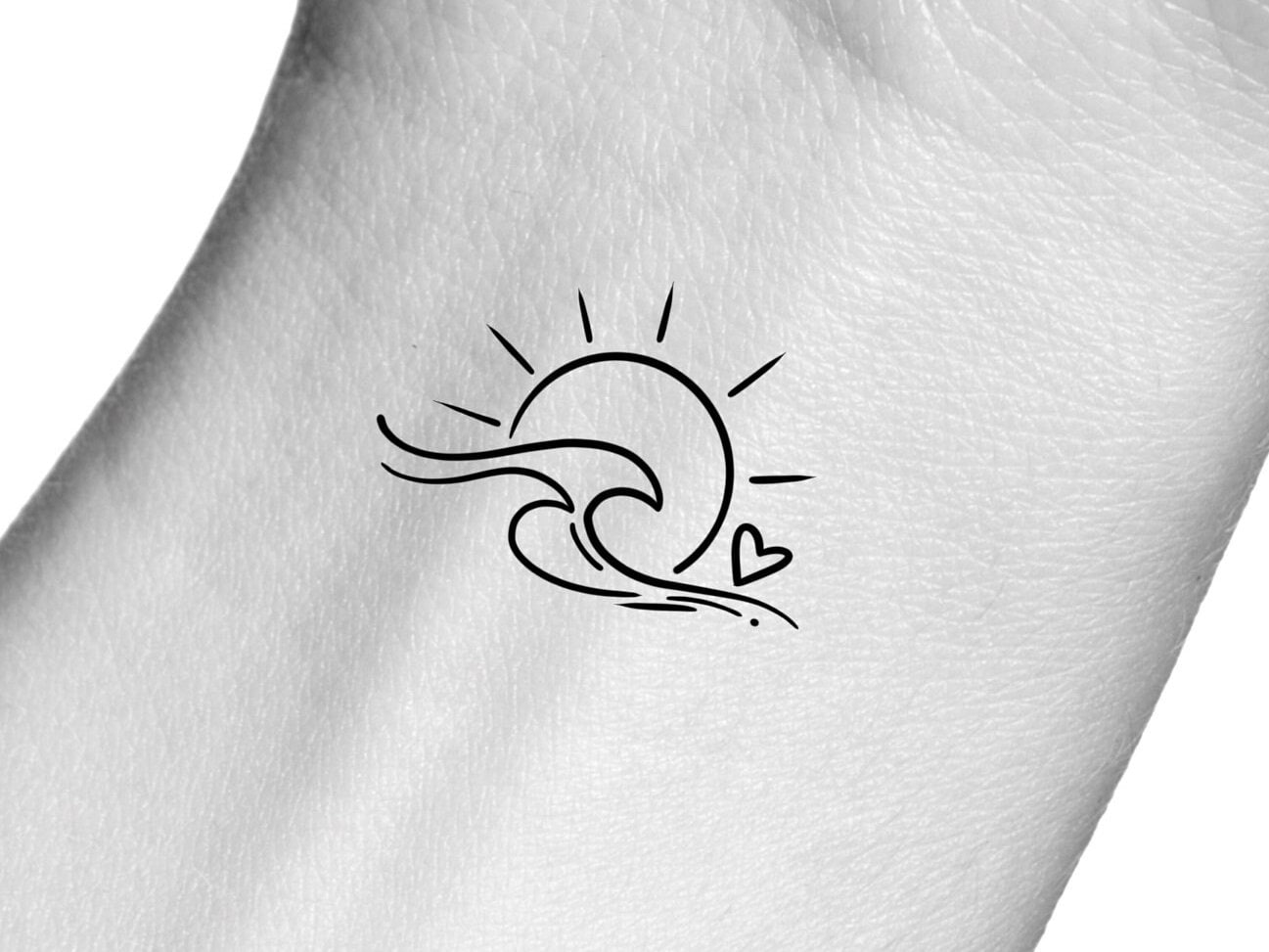 Simple Wave Tattoo Wrist