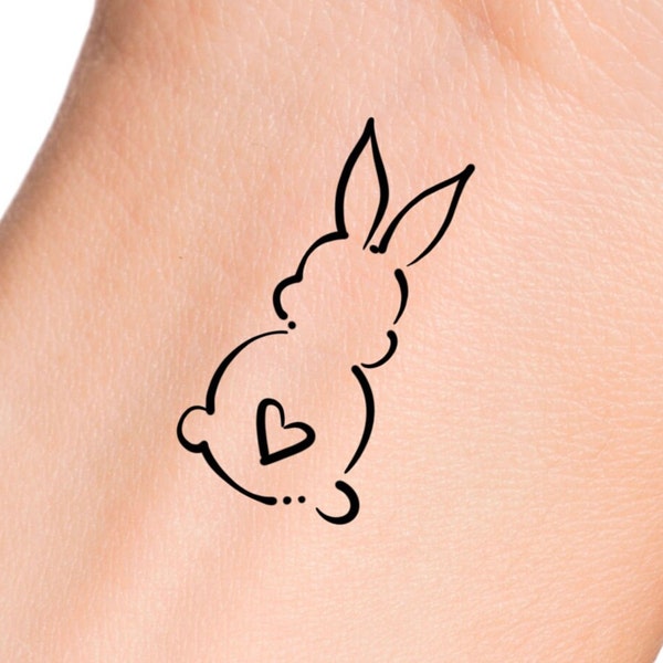 Rabbit Tattoo - Etsy