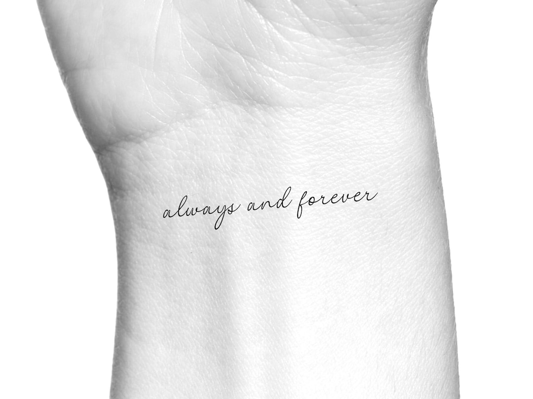 Always and Forever Temporary Tattoo - Etsy