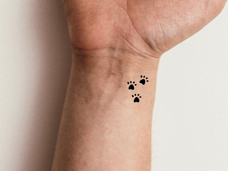 Small Paw Prints Temporary Tattoo - Etsy