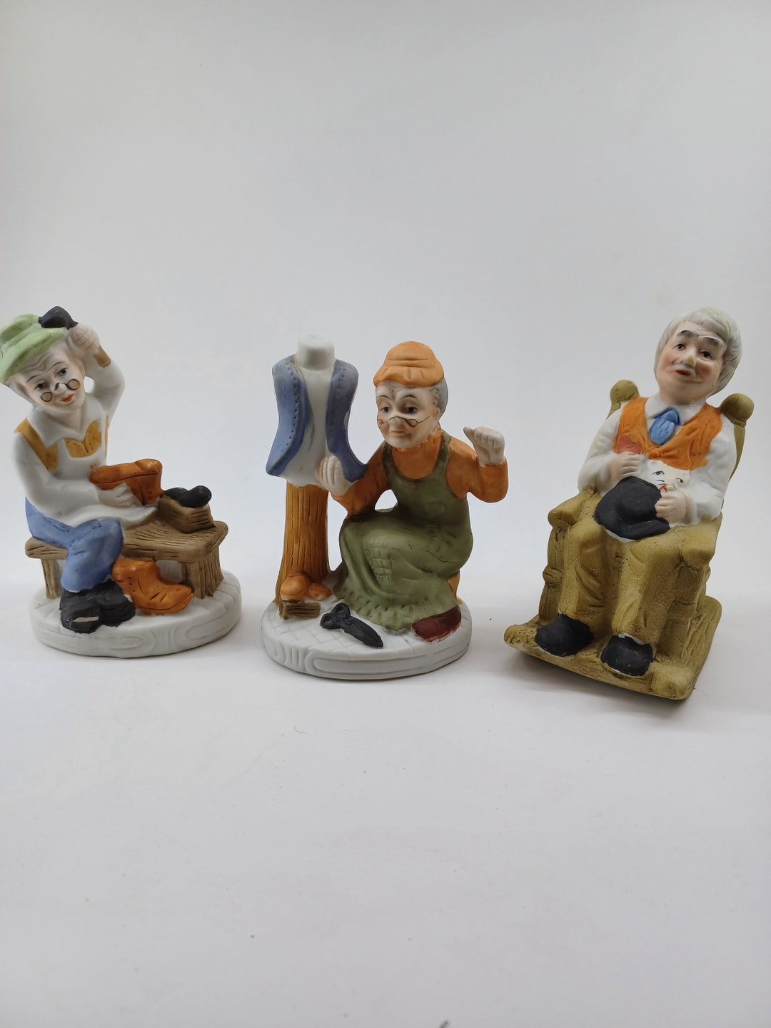 Vintage Old People Figurines - Etsy