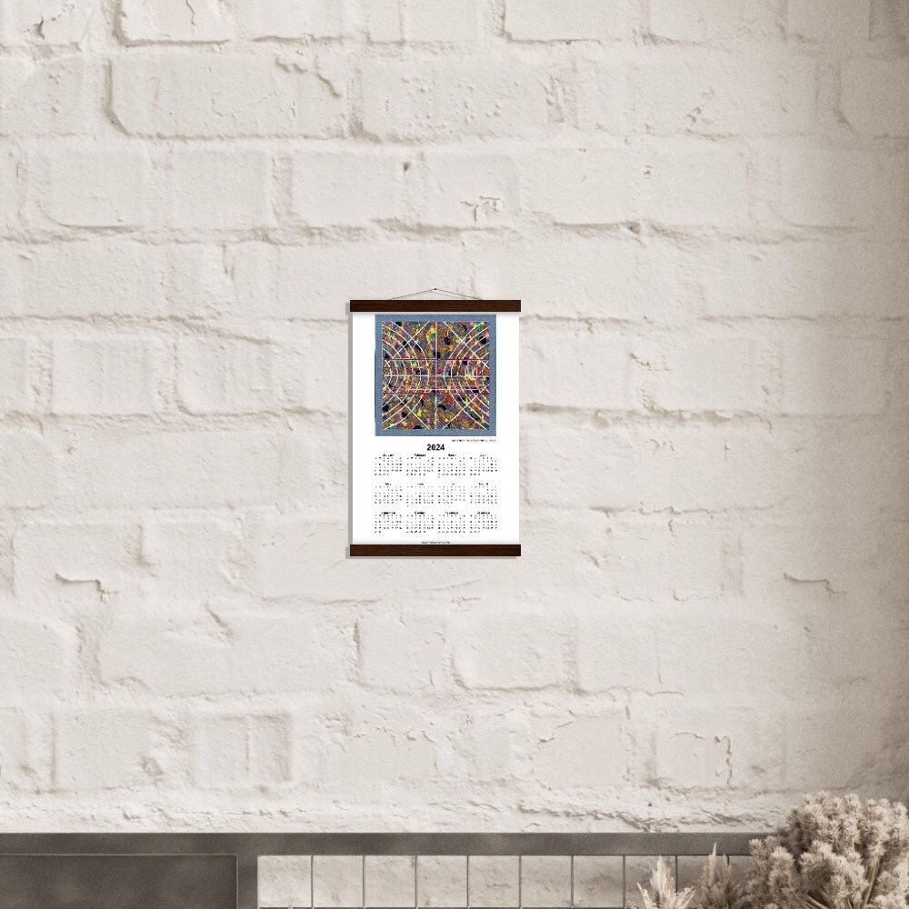 COBBLESTONE 2024 Year at a Glance on Premium Matte Paper Calendar With ...