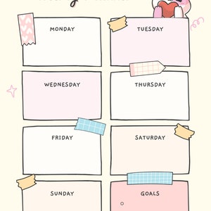 UNDATED Cute Cat Themed Monthly ADHD Planner Digital & - Etsy