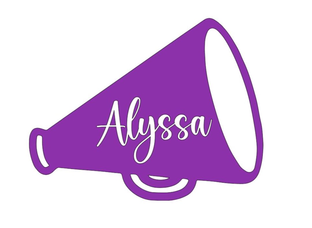 Custom Cheer Megaphone Vinyl Decal - Etsy
