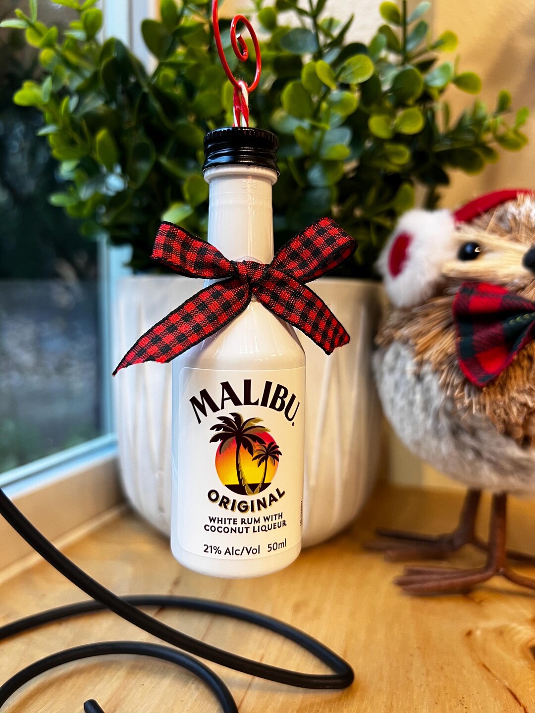 Mini Liquor Bottle Ornament - Malibu Rum - Coconut Rum - Etsy
