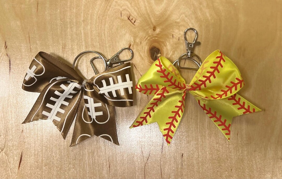 Sports Satin Mini Bow Keychain - Backpack Bow Keychain Team Gift - Etsy