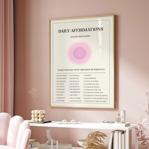 Daily Affirmations Aura Poster Affirmation Print Mental Health - Etsy