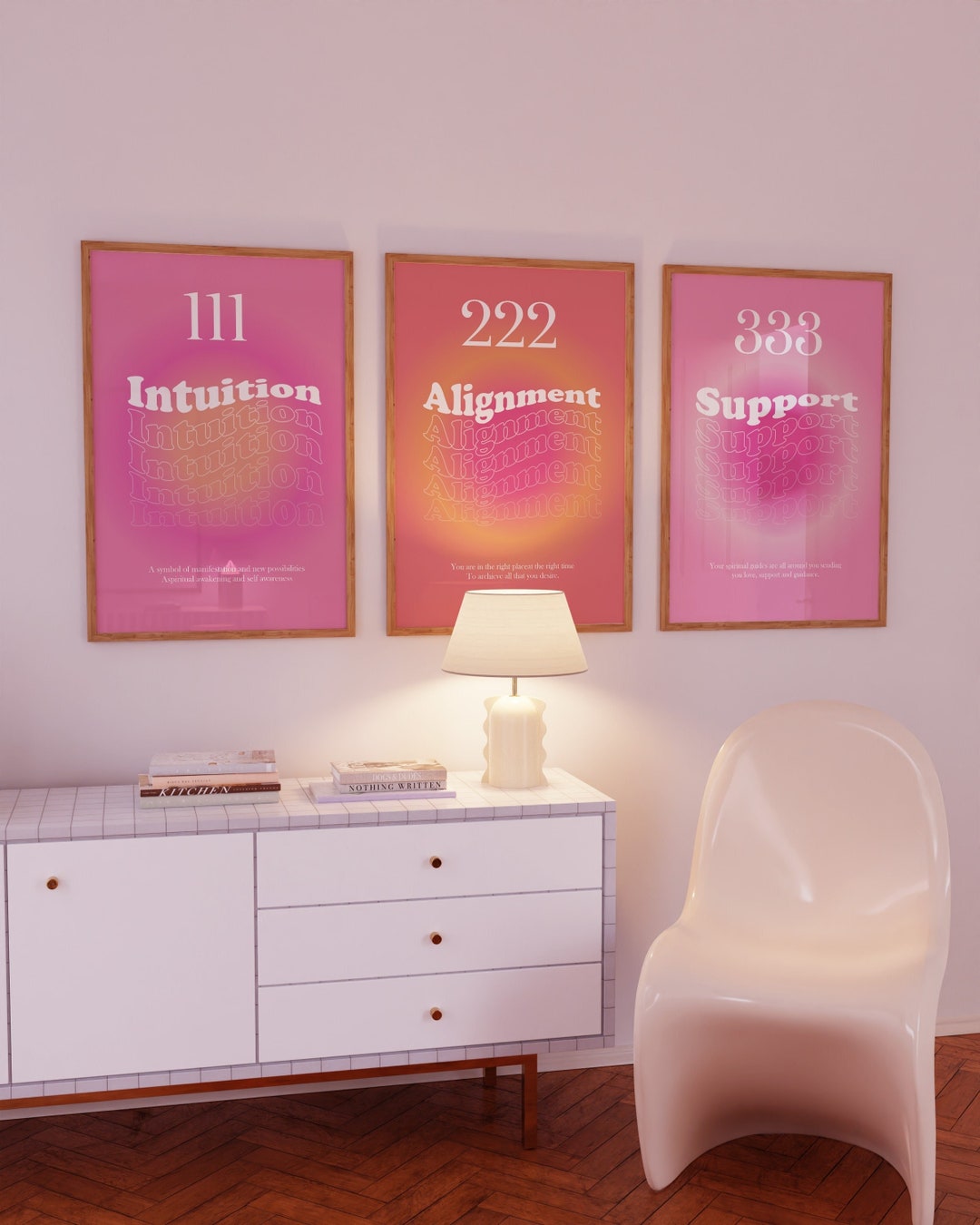 Angel Number Set 111 222 333 Aura Poster Angel Number Decor - Etsy