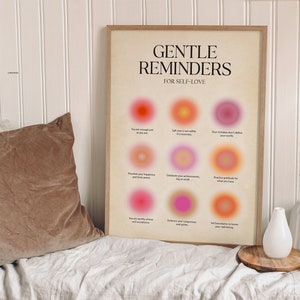 Gentle Reminders Print Aura Posters Positive Affirmations Self Love ...