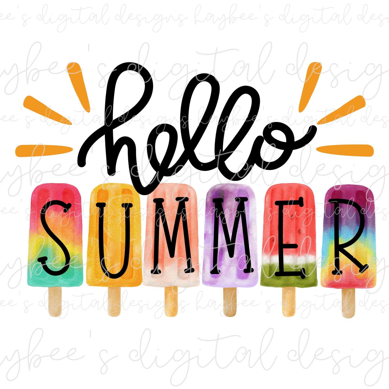 Hello Summer Popsicles - Etsy