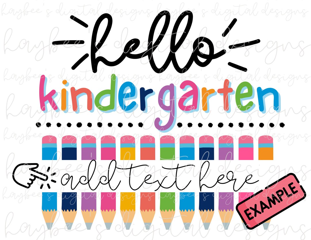 Hello Grade Level Sublimation PNG Kindergarten-eight Grade - Etsy