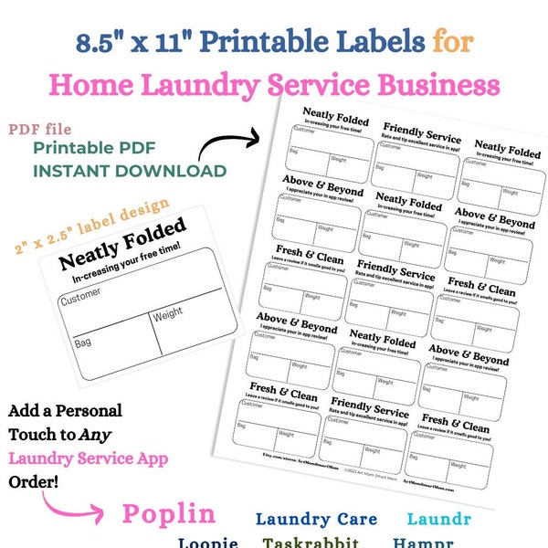 Laundry Labels - Etsy