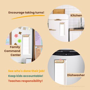 Dishwasher Log Chore Chart for Dishes - Retro Printable PDF Download ...