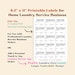 Printable Labels for WASH & FOLD Business - 8.5" X 11" Printable PDF ...