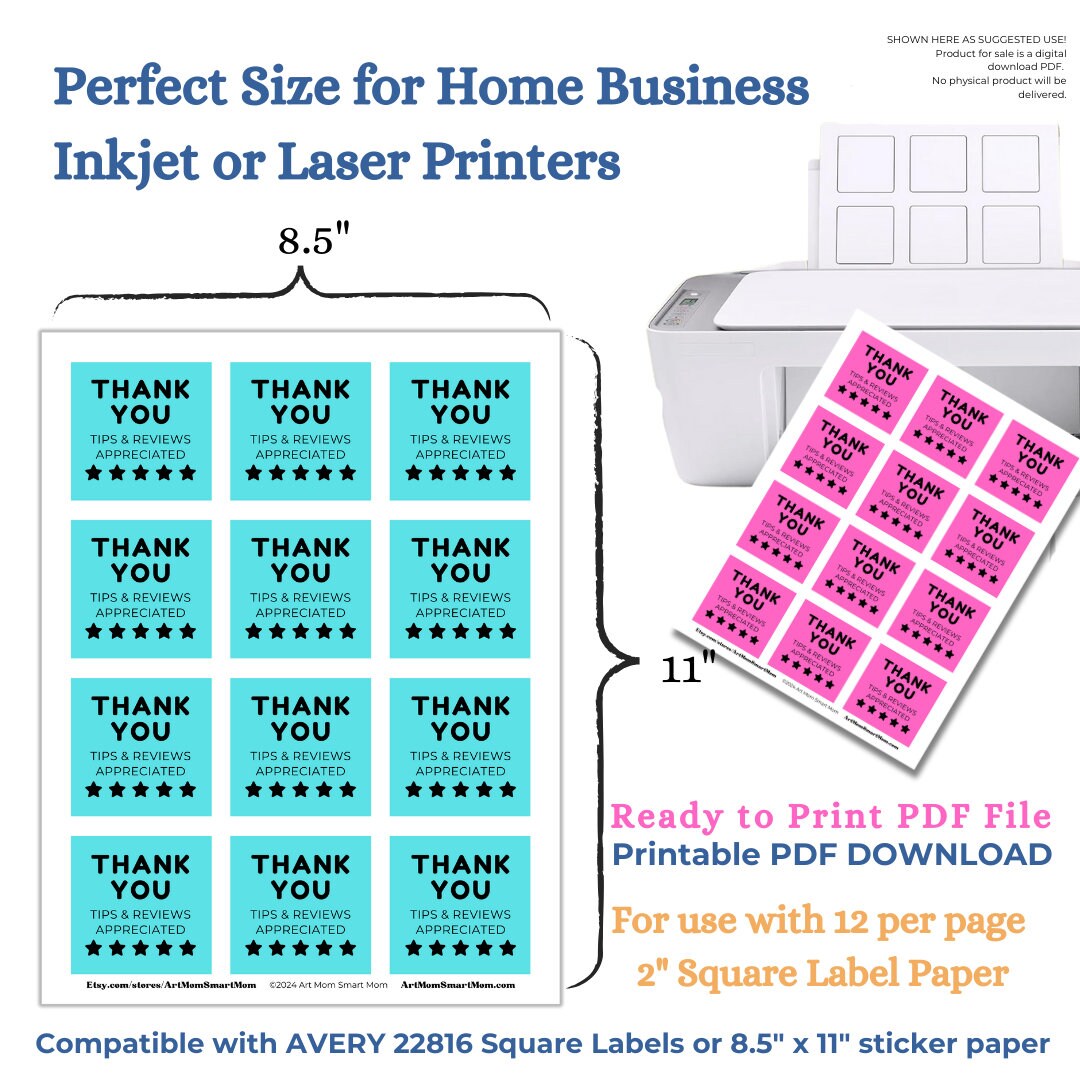 Printable Labels for Laundry Service - 8.5" X 11" PDF Download ...