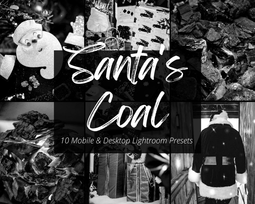 10 Santa’s Coal Lightroom Mobile & Desktop Presets, Christmas Presets ...