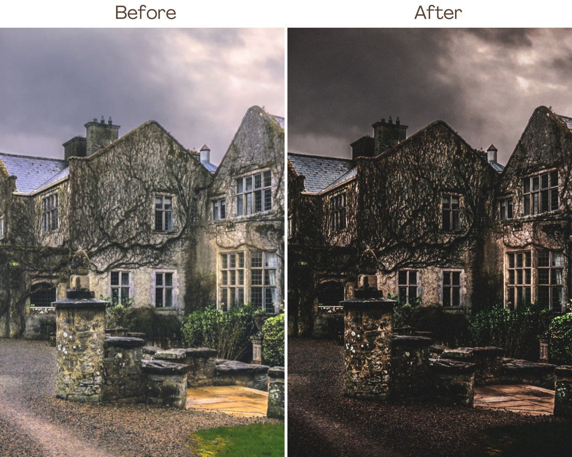 10 Gothic Manor Adobe Lightroom Mobile & Desktop Presets - Etsy