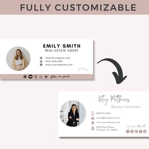 Editable Email Signature, Real Estate Agent Canva Template ...