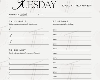 Printable Weekly Planner 7 Days of the Week PDF Downloadable Cute ...