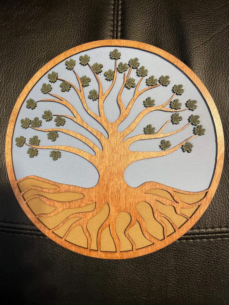 Wood Tree of Life With Resin Leaves - Etsy