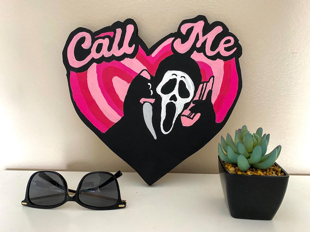 Funny Scream Ghostface Decor,scream Wall Art,pink Halloween Decor ...
