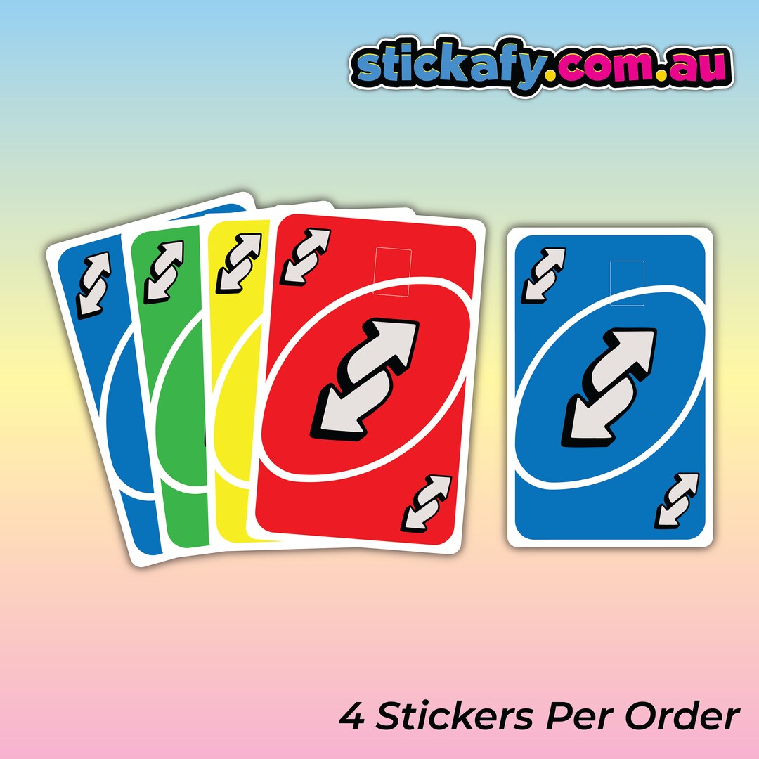 Uno Reverse Bank-card Stickers x4 - Etsy