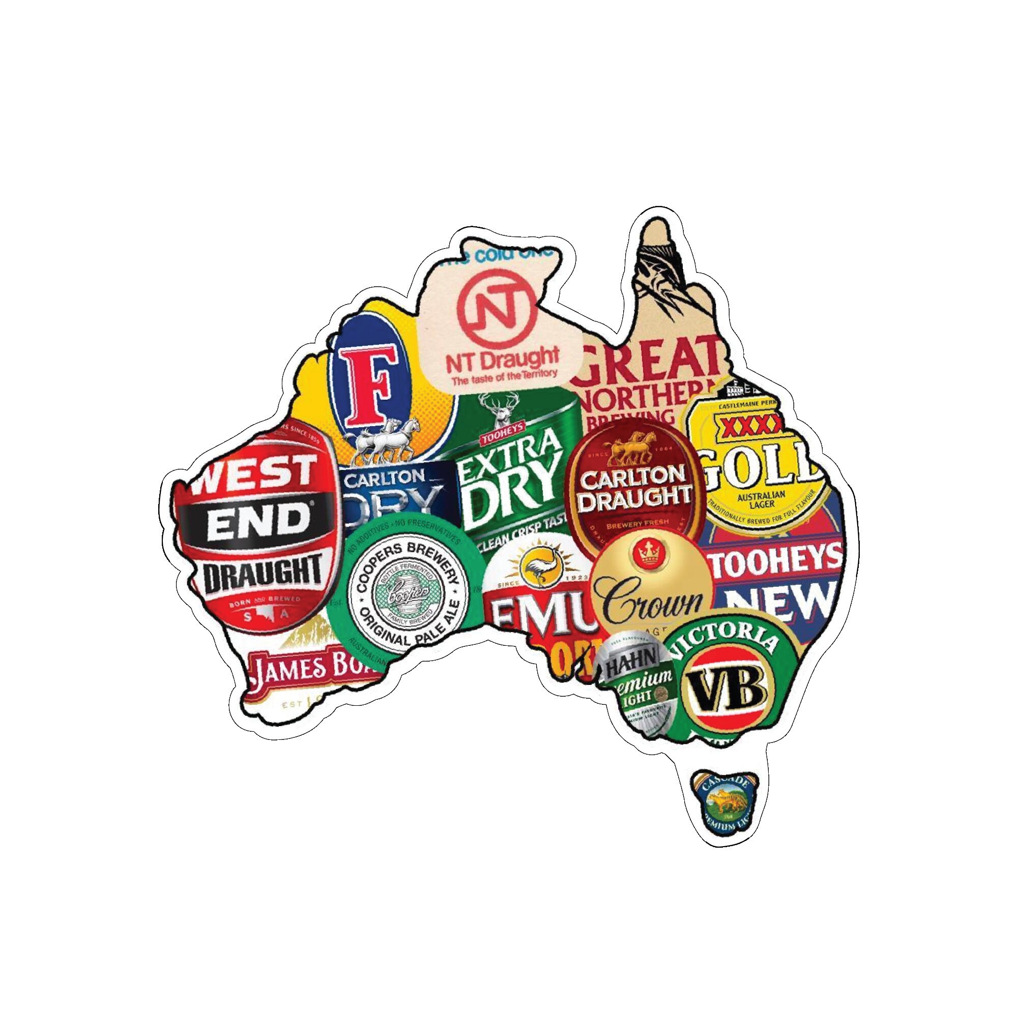 Aussie Beer Brands Sticker - Etsy