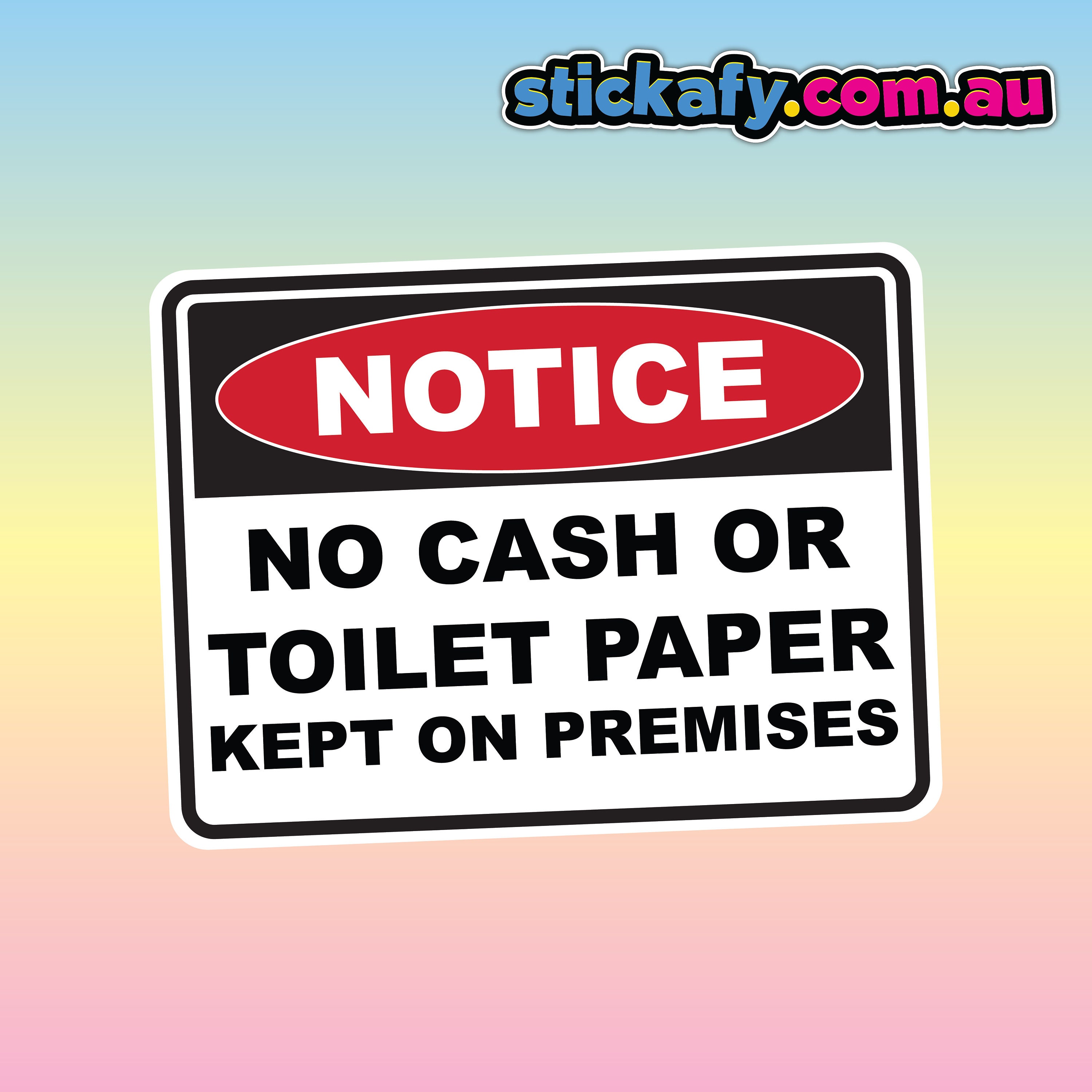 No Cash Sign