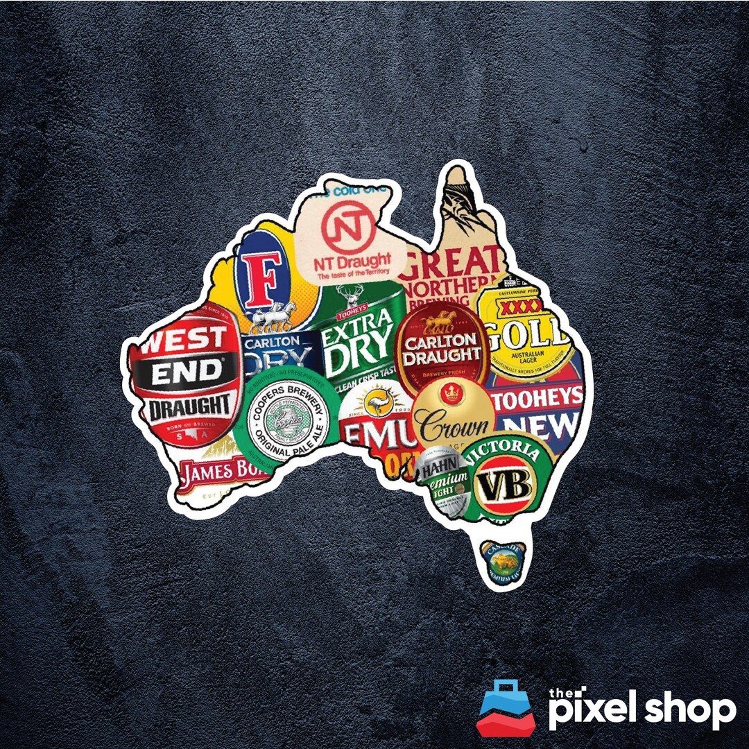 Aussie Beer Brands Sticker - Etsy
